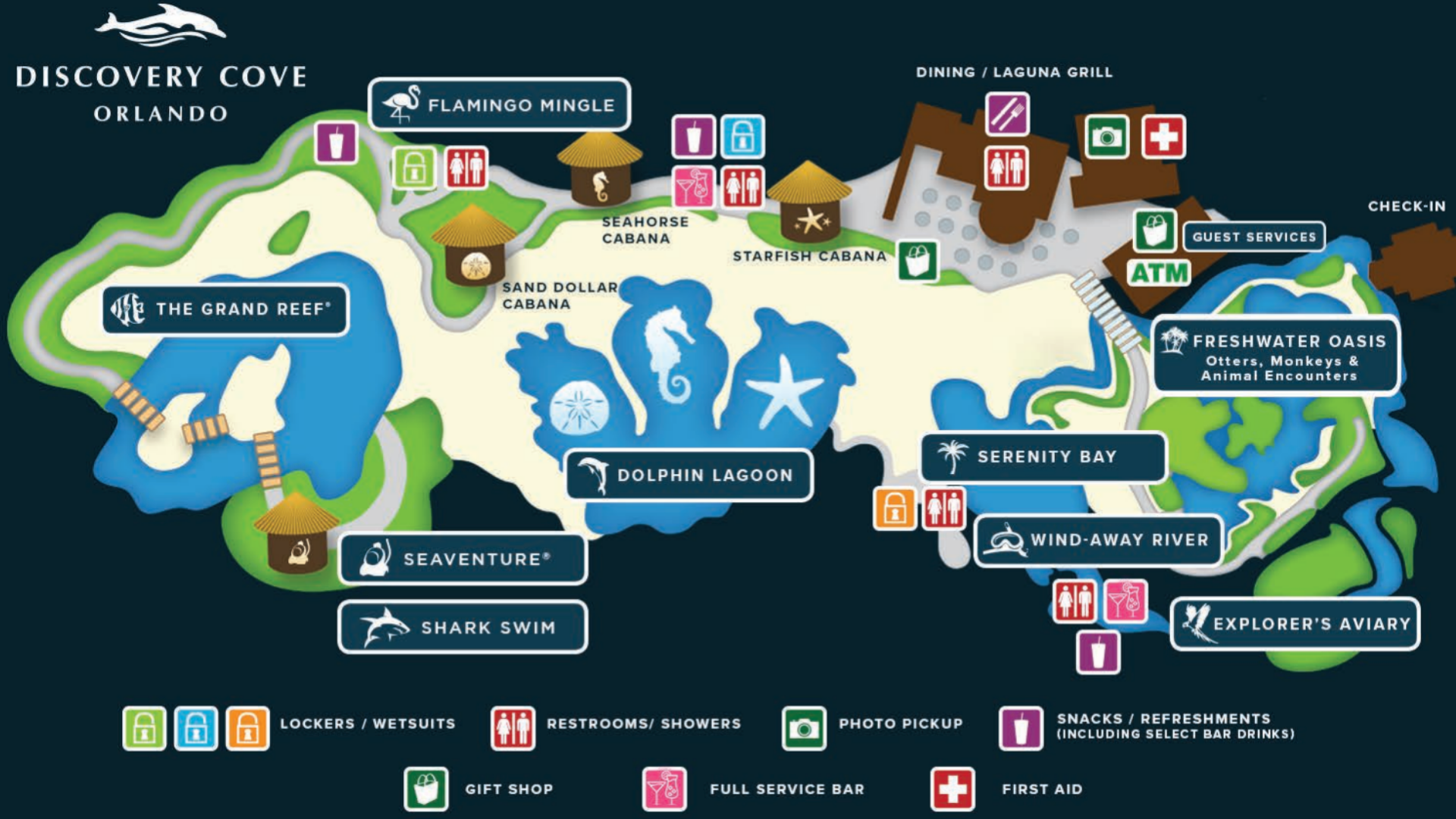 Mapa Discovery Cove