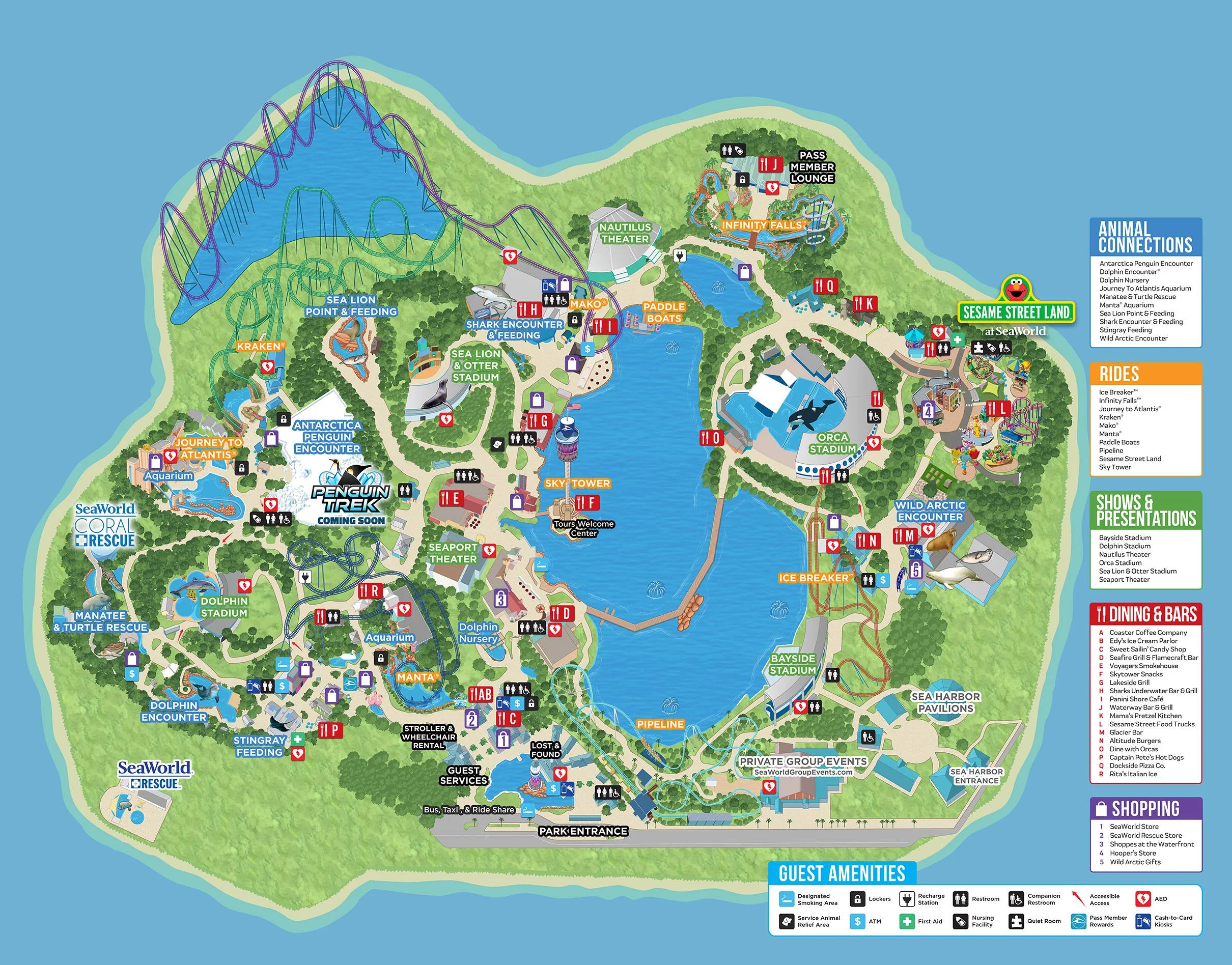 Mapa SeaWorld