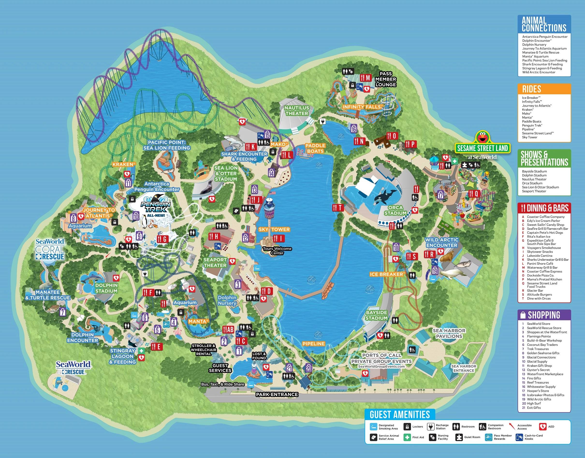 Mapa SeaWorld